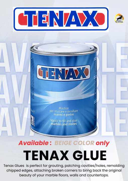 TENAX GLUE BEIGE/WHITE/CLEAR COLOR STONE ADHESIVES WITH HARDENER (SET ...