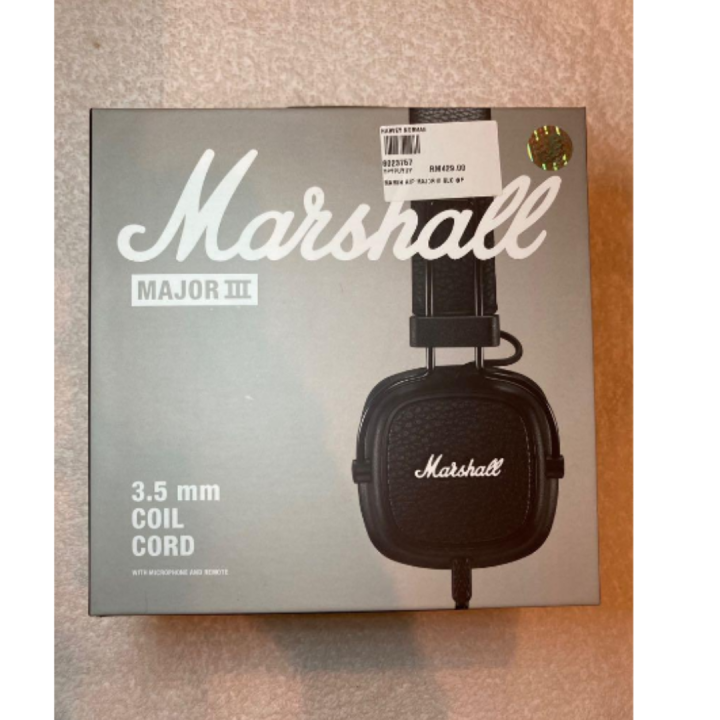Marshall 3.5MM Coil Card Major 3 Wireless Bluetooth On Ear Headphones ...