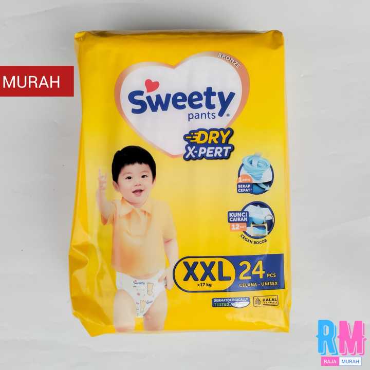 PAMPERS SWEETY BRONZE XXL34 XXL24 PANTS DRY DAY XTRA KERING EXPERT ...