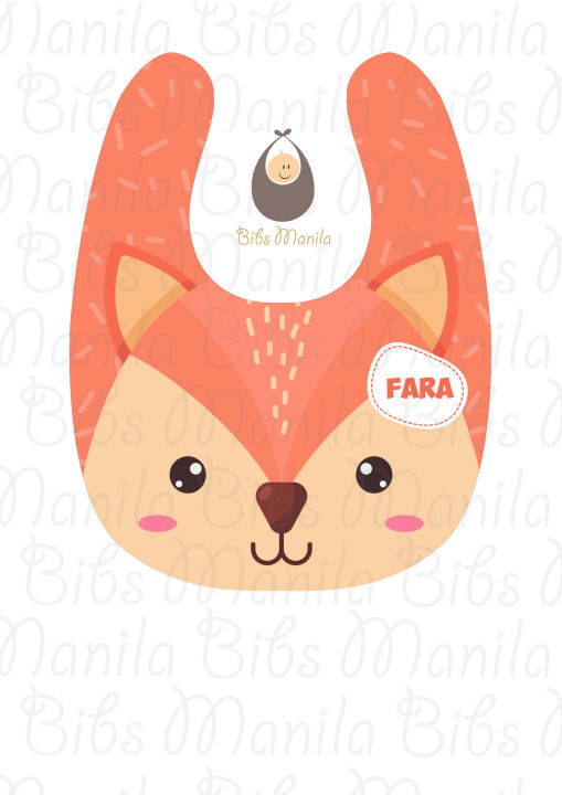 Bibs Manila Animal Face Fox Personalized Bib | Lazada PH