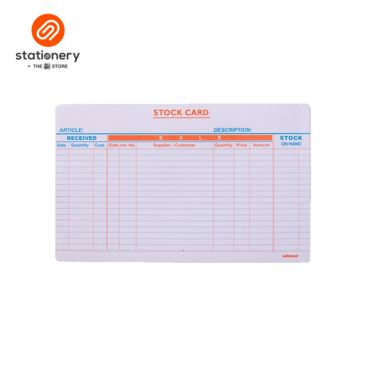 Advance Stock Card 5X8" 100 Pieces per Pack | Lazada PH
