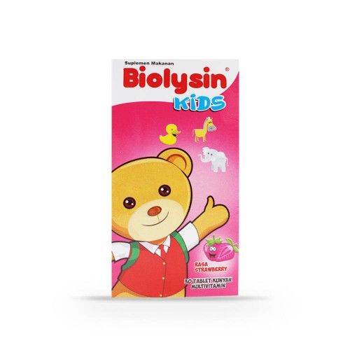 Biolysin Kids Strawberry 30 Tablet - 3 x Botol - Rasa Sama | Lazada ...
