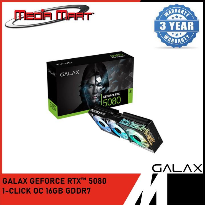 GALAX GEFORCE RTX™ 5080 1-CLICK OC 16GB GDDR7 GRAPHIC CARD | Lazada ...