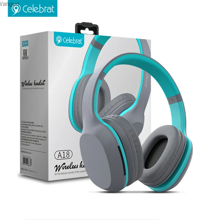 Celebrat Headworn Wireless Bluetooth Headphones with Subwoofer TWS Call ...