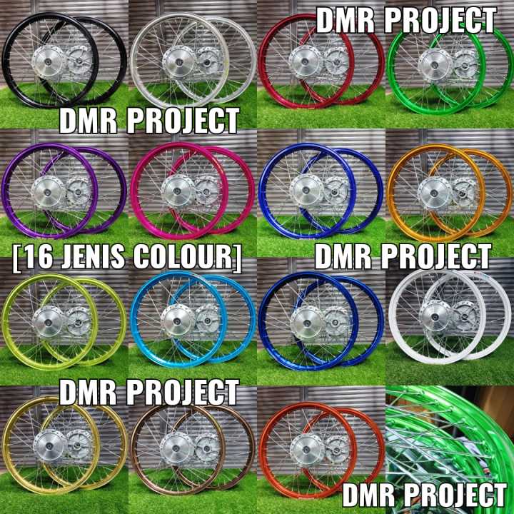 (READY STOCK) ALLOY RIM EX5 DREAM/110 FI/W100 1.40X17 COMPLATE SET RIM ...