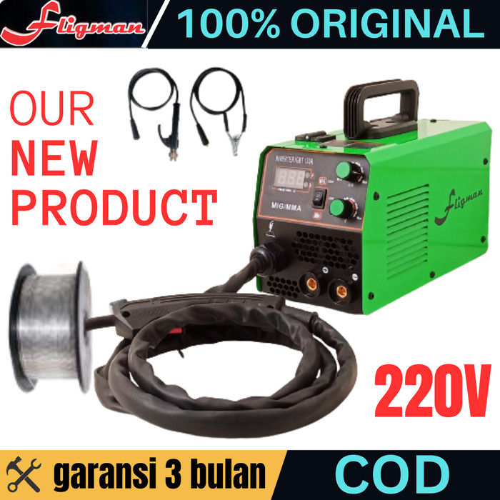 FLIGMAN MESIN LAS CO2 TANPA GAS MIG 130 TRAFO INVERTER WELDING GASLESS | Lazada Indonesia
