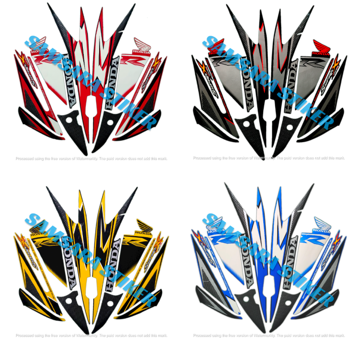 LIS BODY STIKER KOMPLIT FULL BODY SUPRA X 125 TAHUN 2007 STANDAR ...