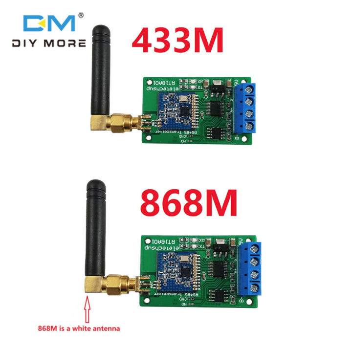 diymore 433MHz/868MHz 433M Multifunctional Wireless RS485 Transceiver RF Receiver/Transmitter DC ...