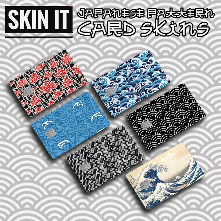 Japanese Pattern Themed Card Sticker Skins For Atm Cards And Loyalty ...