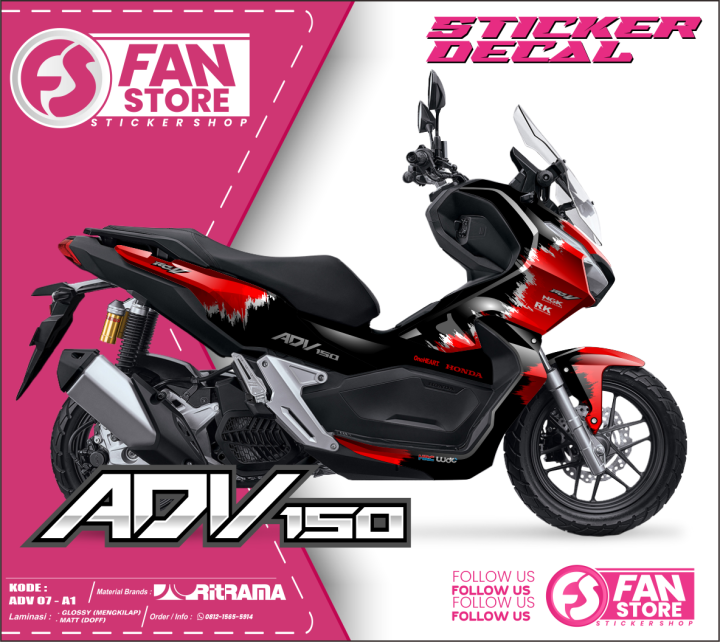 Decal ADV Full Body Sticker ADV 150 Fullbody Striping ADV Decal Stiker ...