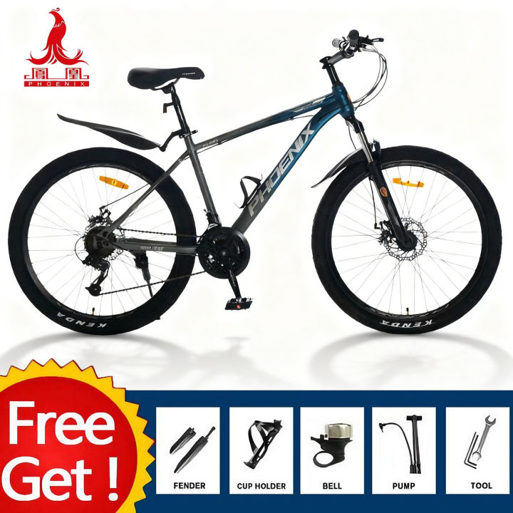 (SG STOCK) Phoenix 26 inch Mountain Bike Adult with Disc Brake 24 Speed ...