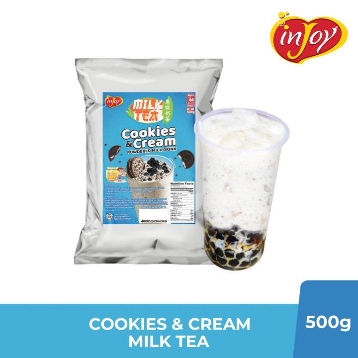 Injoy Instant Cookies n Cream Milk Tea Powder Mix Drink 500g 4Liters ...