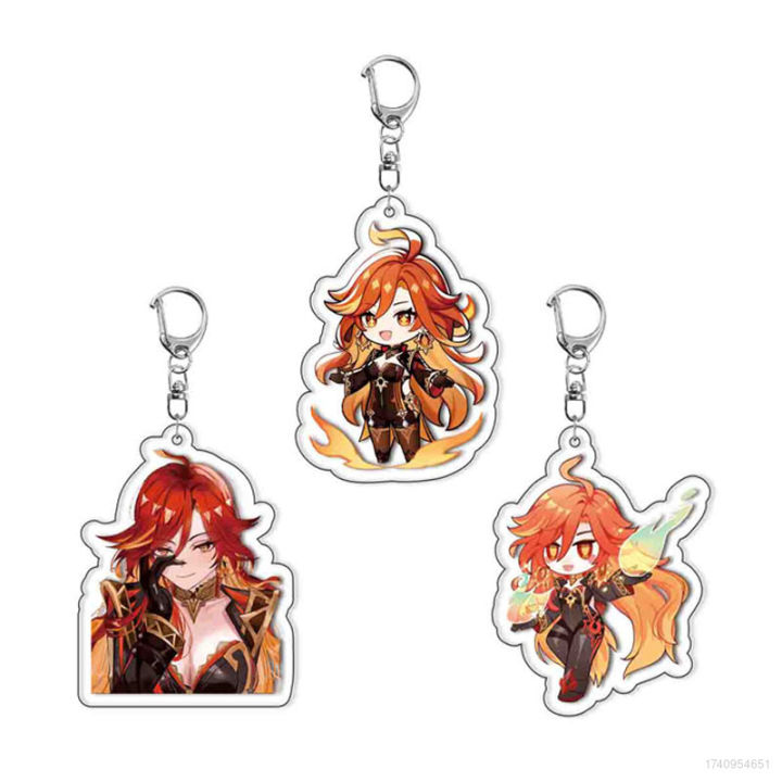 FQ1 Genshin Impact new roles Project Pyro Archon Mavuika acylic key ...