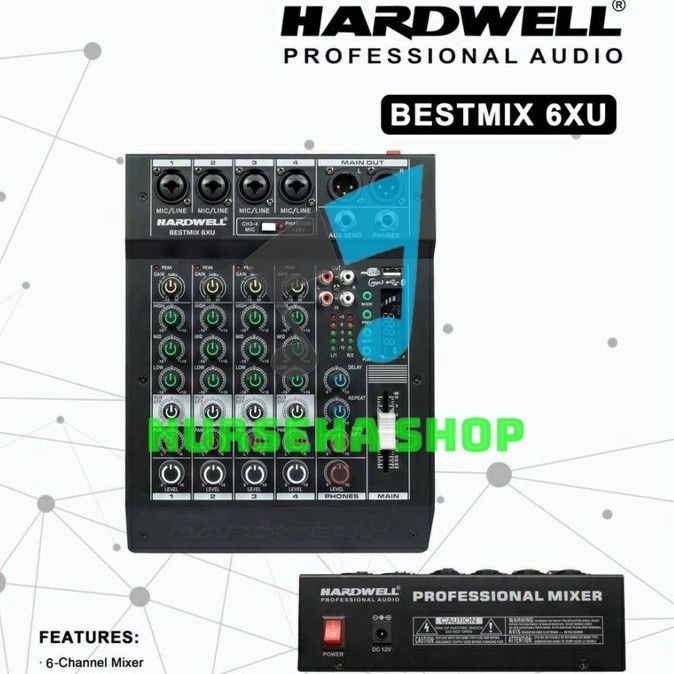 MIXER MINI HARDWELL BEST MIX 6 XU 6 CHANNEL ORIGINAL | Lazada Indonesia