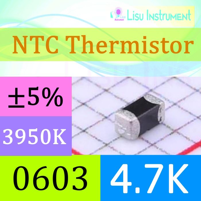10 BUAH - 4.7K 0603 NTC Thermistor ±5% Temperature Sensor 4.7kΩ ...