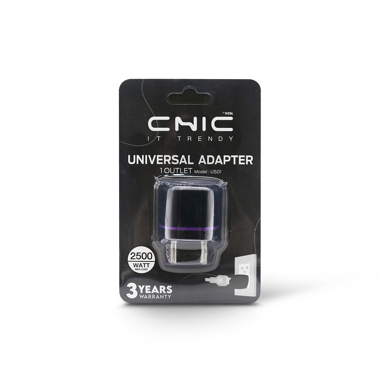 Vox CHIC UNIVERSAL ADAPTER 1 ช่องเสียบ Model : US01 | Lazada.co.th