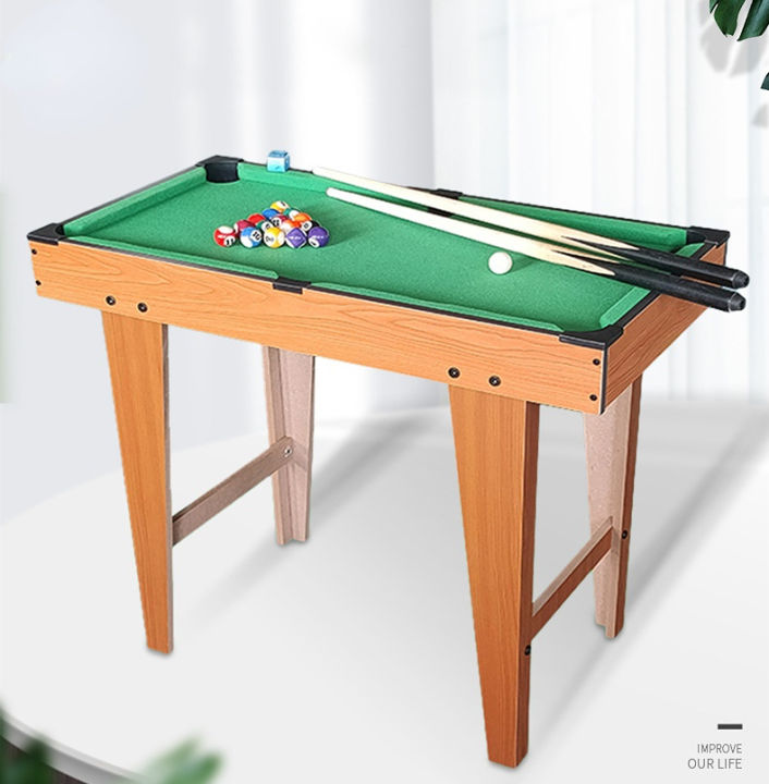 Mini billiard table for Kids wooden with tall feet pool table set taco ...