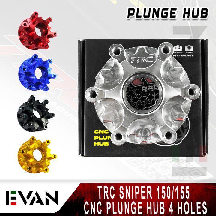 EVAN.SHOP TRC CNC PLUNGE HUB 4 HOLES FOR SNIPER 150/155 MOTORCYCLE ...