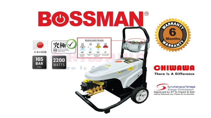 Bossman Induction Motor High Pressure Heavy Duty Washer - BHC-22A ...