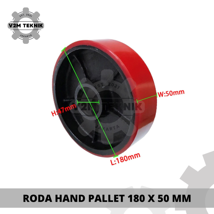 Roda Hand Pallet PU 180 x 50 MM / Roda Hand Lift Poly Urethane Taiwan ...