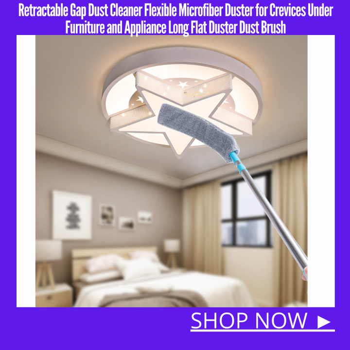 Retractable Dust Cleaner Mop Flexible Microfiber Duster for Under ...
