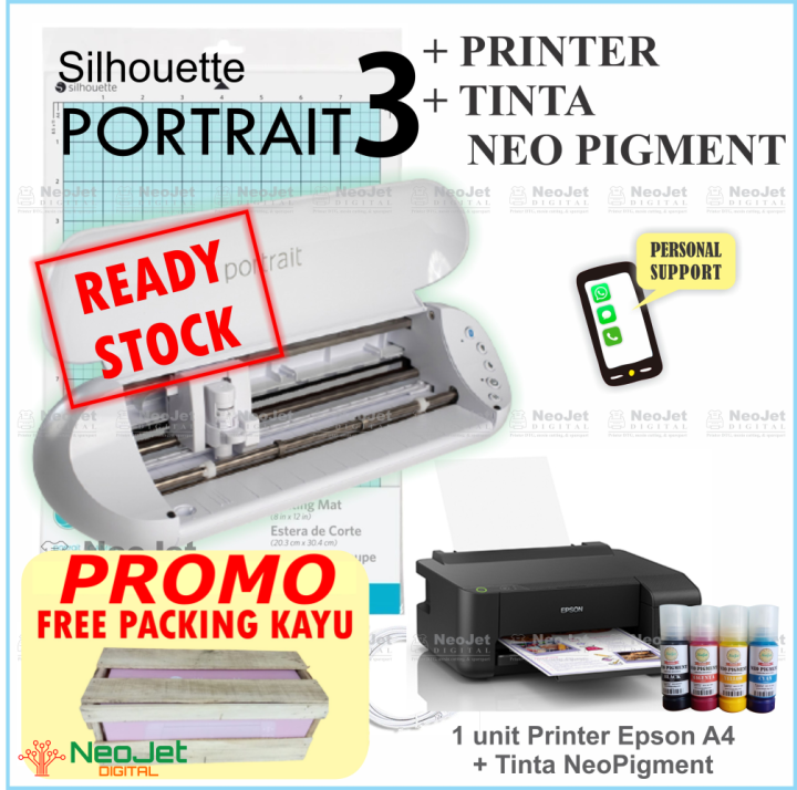Paket Mesin Cutting Sticker Portrait 3 Printer Epson A4 Tinta Pigment ...