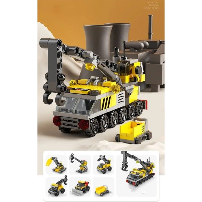 LELE BROTHER Mainan Balok Susun Alat Konstruksi 6 in 1 LEGO 142 Brick ...
