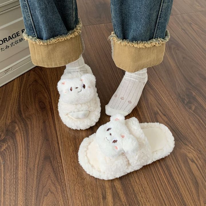 Gljods sang trọng Dép đi trong nhà mùa đông chống trượt dày nhà giày dễ ...