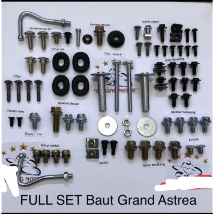 Baut Motor Lengkap Full set Baut Full Body Motor Honda Astrea Grand ...