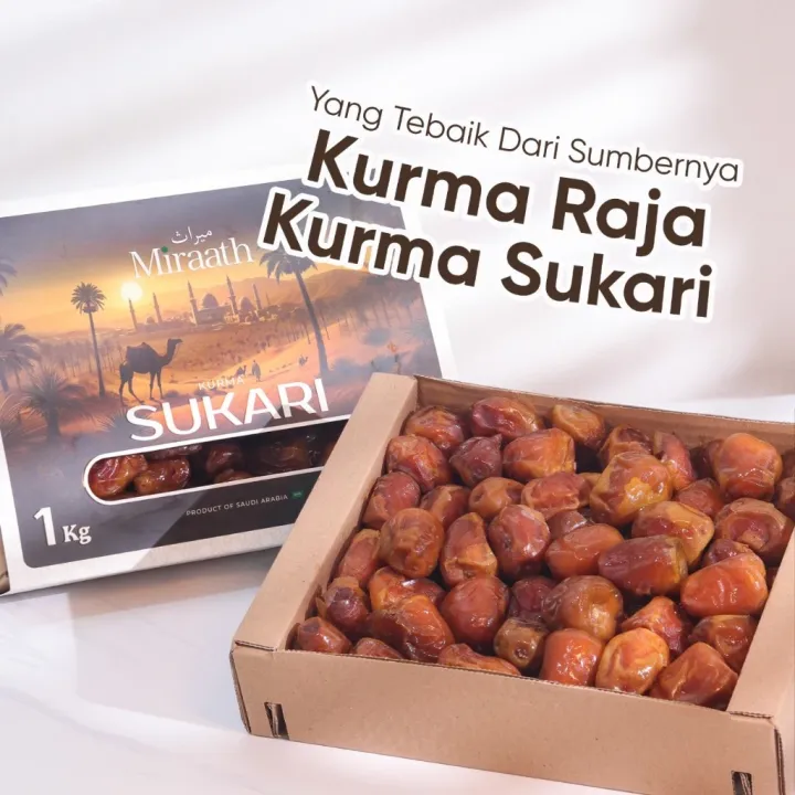 Kurma Sukari 1 kg Asli Merek Miraath - Kurma Sukari Lembut dan Manis ...
