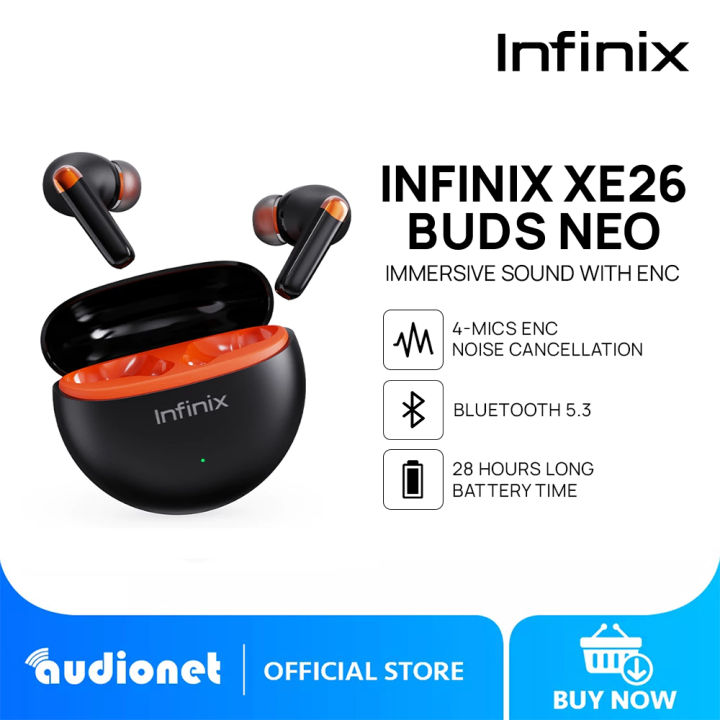 Infinix XE26 Buds Neo | 4-Mics ENC | Bluetooth 5.3 | 13mm Dynamic ...