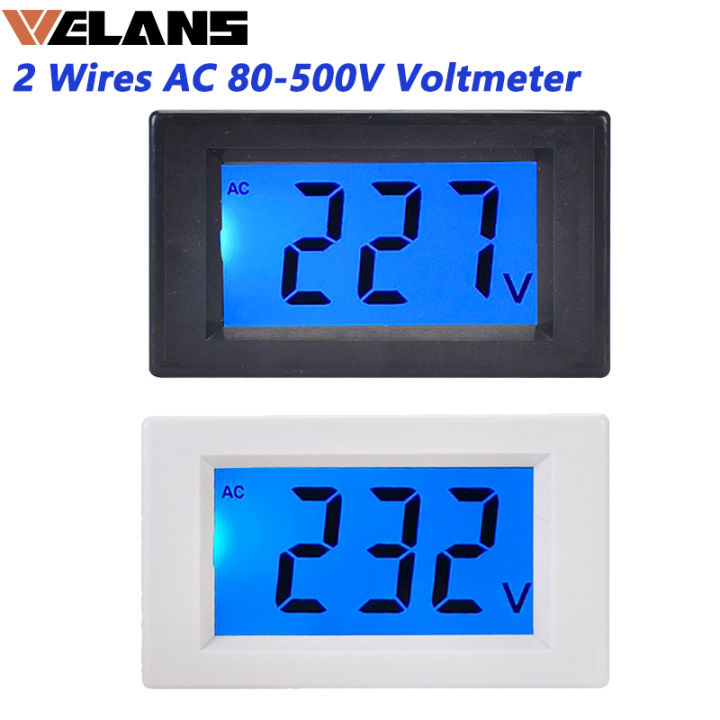 D85-120 2 Wires AC 80-500V Voltmeter LCD Digital Display AC Voltage ...