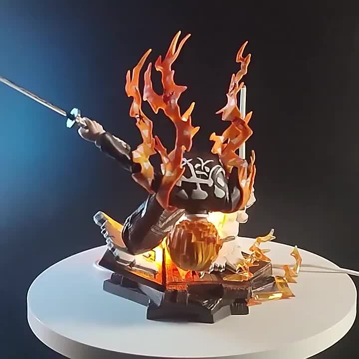 28cm Agatsuma Zenitsu Demon Slayer Anime Figure Kimetsu no Yaiba Action ...