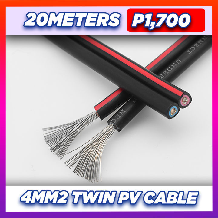 PV Solar Cable 4mm2 6mm2 4mm 6mm 20 Meters PV Solar Cable Wire | Lazada PH