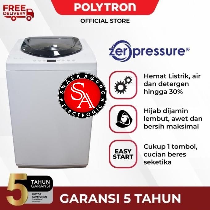 Mesin Cuci 1 Tabung 8 Kg Polytron Type : PAW-80517 (Zero Matic - Hijab ...