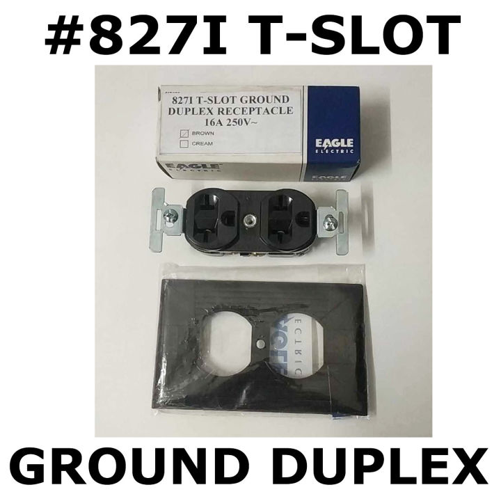 ORIGINAL EAGLE CAT NO# 827I PARALLEL GROUNDING 2-TAP 16A 250V T-SLOT ...