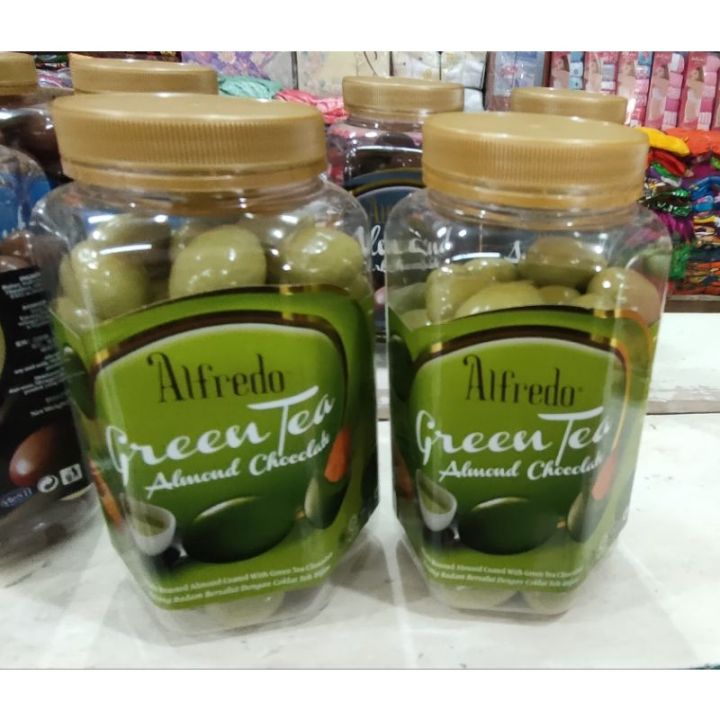 Alfredo's Green Tea Almond Chocolate Jar 450 grams | Lazada PH