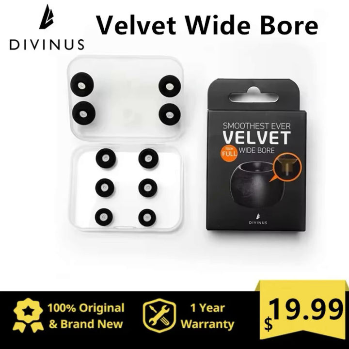 DIVINUS Velvet Wide Bore Silicone Earphone Eartips For 4-6mm Nozzle ...