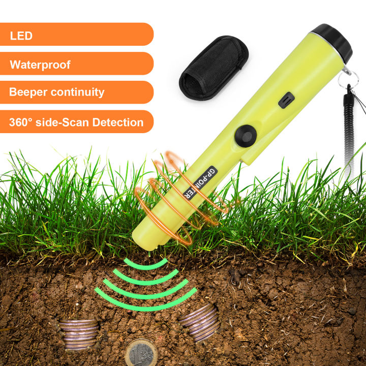 Metal Detector Waterproof High Sensitivity with Lighting Metal Detector ...