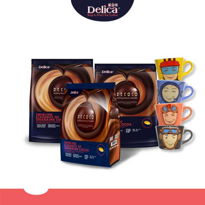 (3 Packs FREE 1 Cute Mug) Delica Decoco Chocolate Drink | Lazada