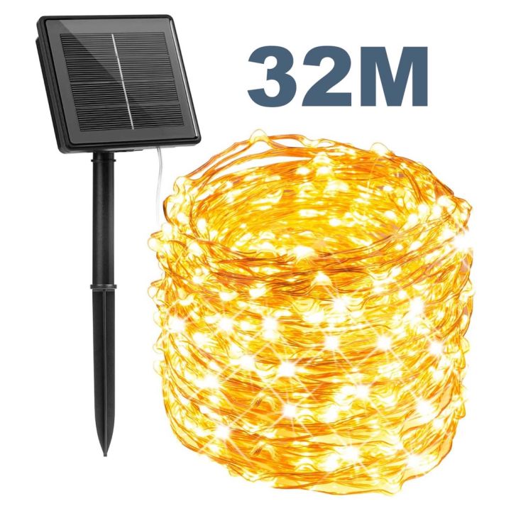 Outdoor Solar Led String Light 7m 12m 22m 32m Waterproof Christmas 2283