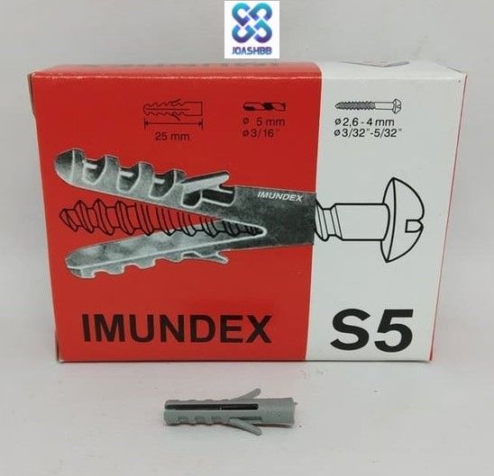 Fisher IMUNDEX S5 Isi 100pcs 5mm 5 mm Fiser Viser Piser Visher Tanam Lubang Dinding ASLI ...