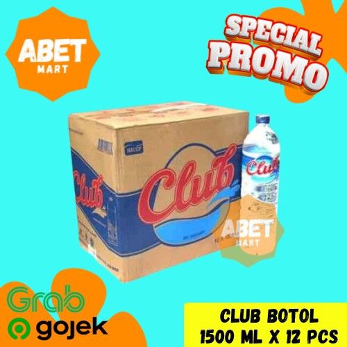 Air Mineral Club 1500 Ml 1 Dus isi 12 Botol - Water Clup 1500ml x Pcs ...