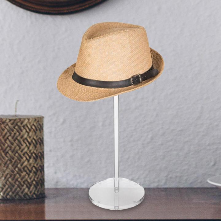 easy99 Acrylic Hat Stand Round Acrylic Riser Clear Hat Holder Stand ...