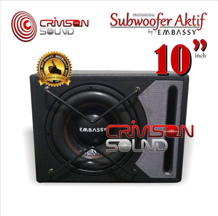 SPEAKER SUBWOOFER AKTIF 10 inch BassBOX Embassy EMS - 10 PLATINUM | Lazada Indonesia