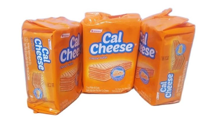 Mayora Brand CAL CHEESE WAFER with Cheddar Cheese (pack of 3 pieces x ...