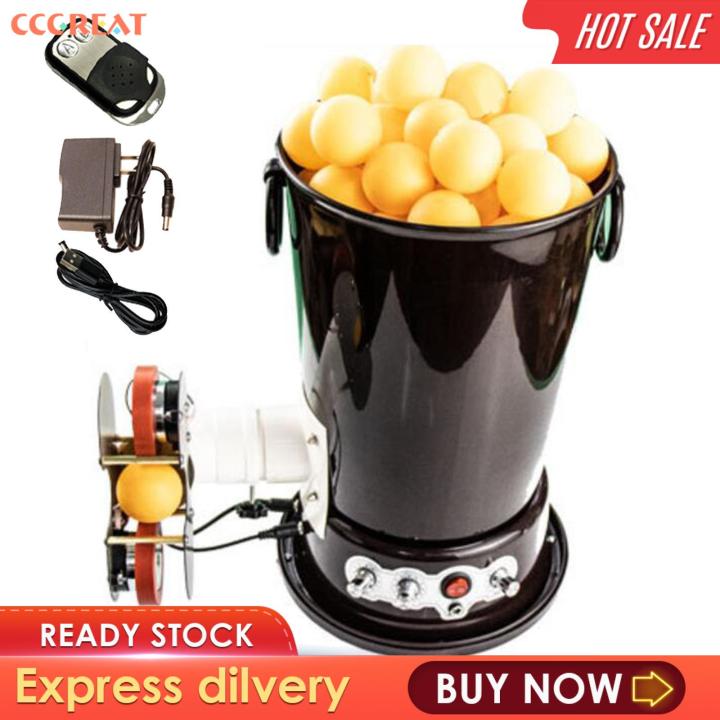 CCGREAT Electric Table Tennis Trainer Robot Launcher Automatic Ping ...
