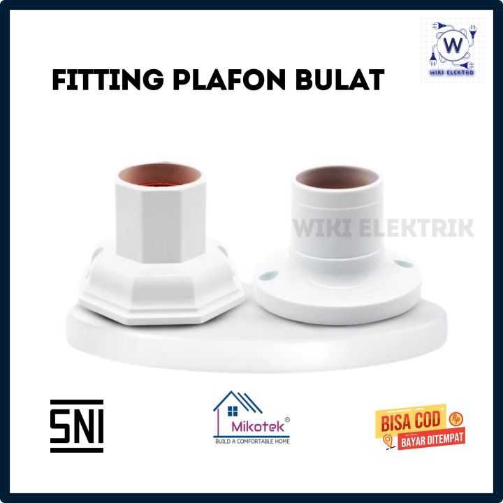 Fitting Plafon Bulat Mikotek Fitting Lampu Plafon E27 FITTING PLAFON ...