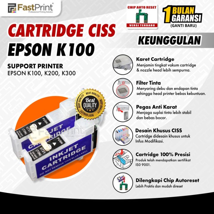 Fast Print Cartridge CISS Infus Printer Epson K100 K200 K300 | Lazada ...