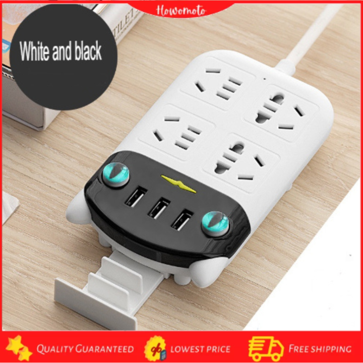 Power Socket 4 Outlets With 3 USB Power Outlet Extension Lead Extension ...